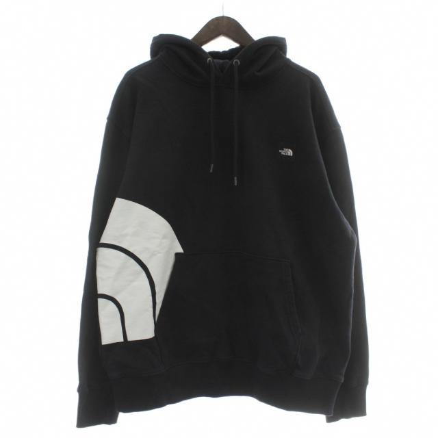 【中古】THE NORTH FACE Far Side Pullover Hoodie パーカー フーディー スウェット 長袖 ロゴ バックプリント M 黒