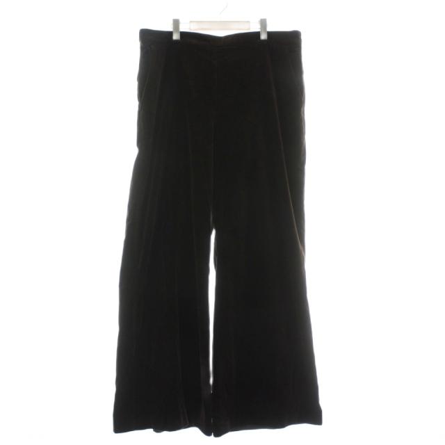 【中古】未使用品 Polo by Ralph Lauren Stretch-Cotton Velvet Wide-Leg ベロアパンツ ビッグシルエット 18 茶色