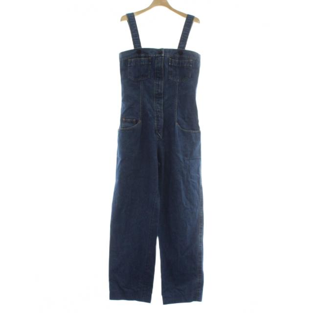 【中古】シャネル CHANEL ヴィンテージ 98P オーバーオール サロペット デニム ココマーク 38 M インディゴ 紺