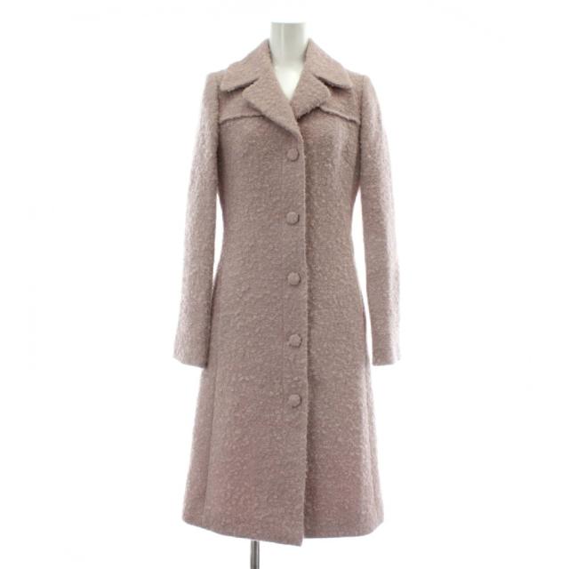 【中古】ブルマリン Blumarine チェスターコート アウター ウール モヘヤ混 ロング 38 S ピンク /XZ ■GY19