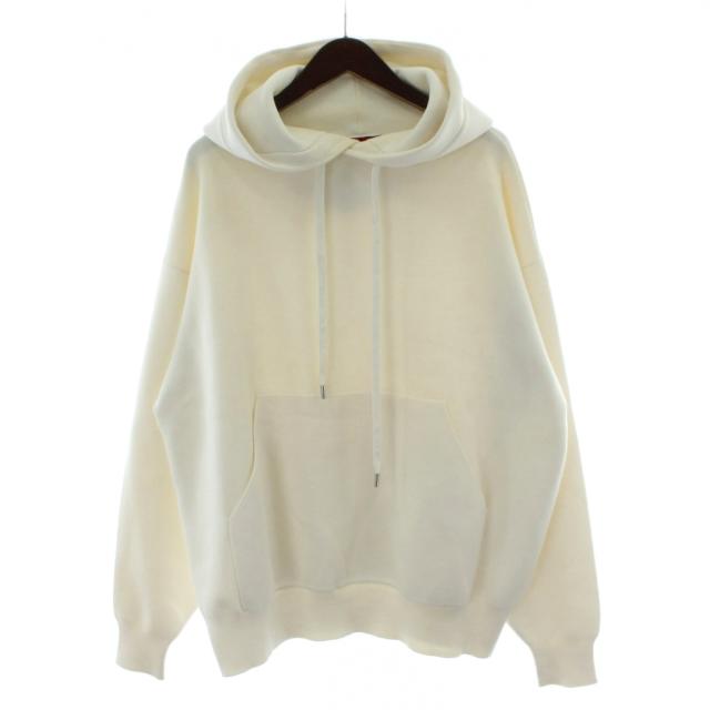 【中古】キャバン CABaN 18AW コットンカシミヤパーカ ニット プルオーバー トップス L 白 ホワイト 59028402406