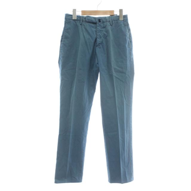 【中古】インコテックス INCOTEX SLOWEAR HIGH COMFORT パンツ チノパンツ スリム ジップフライ 42 青 ブルー 314xO