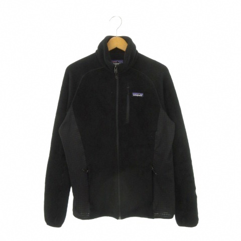 【中古】パタゴニア Patagonia R2 Fleece Jacket フリースジャケット スタンドカラー ロゴ アウトドア M 黒