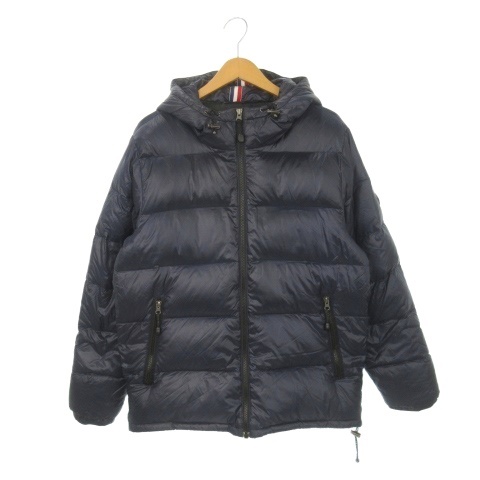 【中古】シナコバ SINA COVA ダウンジャケット ロゴワッペン フーディー 紺 ネイビー /AH15 ■GY44 メンズ