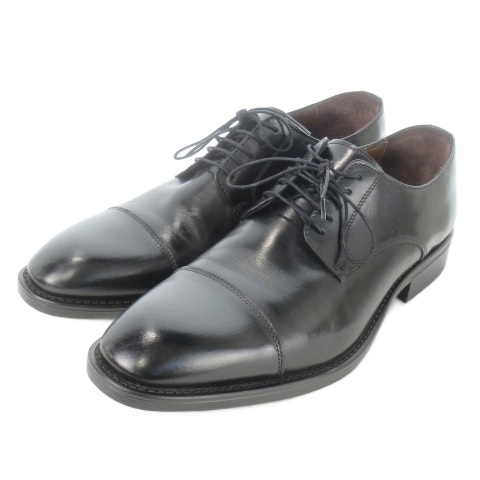 【中古】ジャンカルロモレリ ビジネスシューズ レザー 革 レースアップ ストレートチップ 26.5-27cm 黒 メンズ