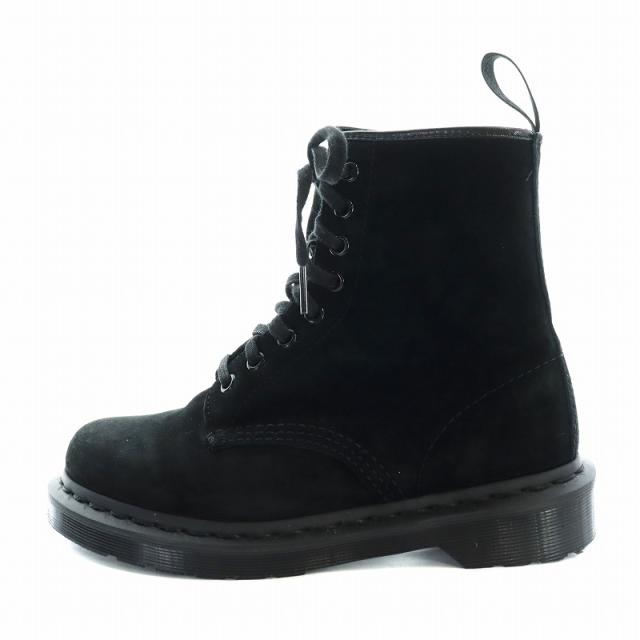 【中古】ドクターマーチン DR.MARTENS モノ MONO soft buck ショートブーツ 8ホール スエード レザー UK4 23cm 黒