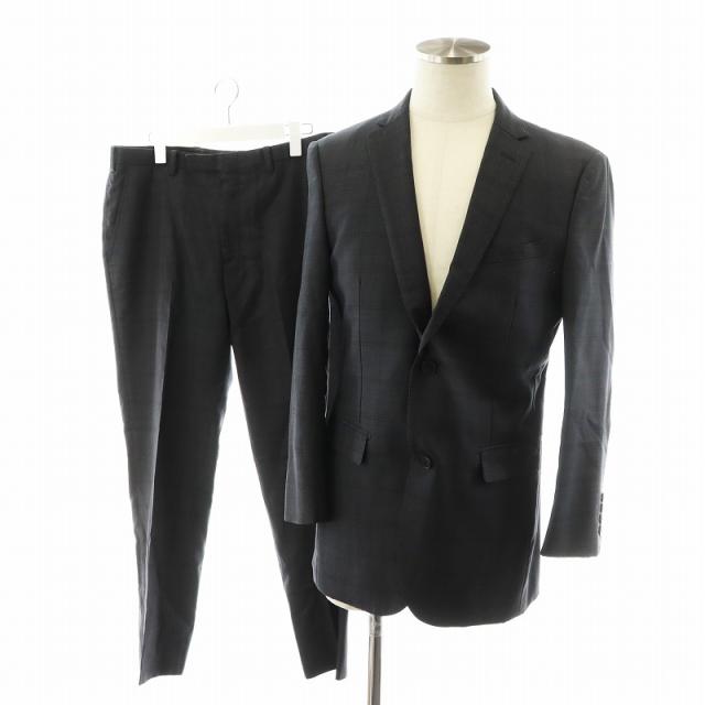 【中古】バーバリーブラックレーベル スーツ セットアップ 上下 テーラードジャケット 94-78-175 グレー ■GY17 ■MT
