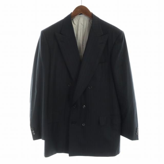 【中古】ブリオーニ BRIONI FLAMINIO Super 150's テーラードジャケット ブレザー 長袖 シングル ストライプ柄