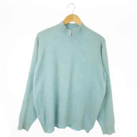 【中古】ブリオーニ BRIONI カシミヤ ニット セーター ハイネック 長袖 M 青 ブルー /AO16 ■GY17 メンズ