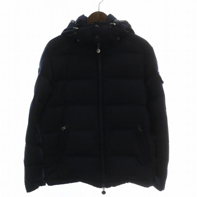 【中古】モンクレール MONCLER MONTGENEVRE ダウンジャケット アウター ウール 1 M 紺 420914033805 54272