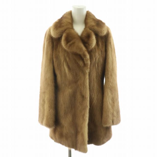 【中古】サリーローズ Sally Rose ファーコート 毛皮コート ミンク ハーフ 11 L 茶 ブラウン /MW