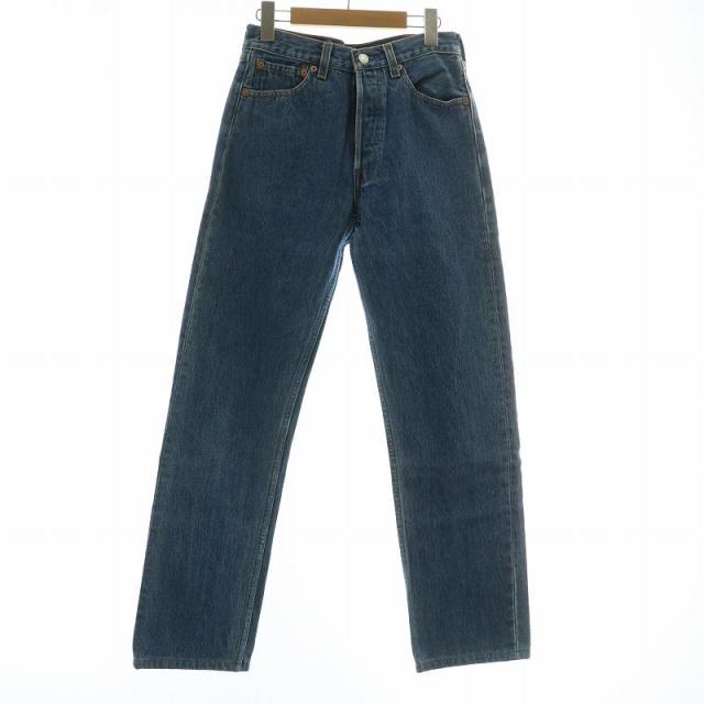 【中古】Levi's 90s USA製 ヴィンテージ 501-0115 デニムパンツ ジーンズ ストレート W28 L34 S インディゴ 青
