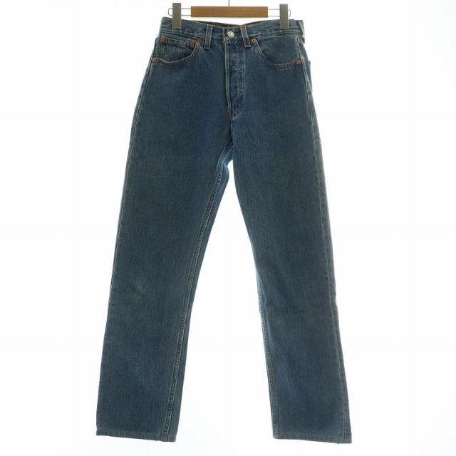 【中古】Levi's 90s USA製 501-0114 デニムパンツ ジーンズ ストレート ボタンフライ W28 L34 S インディゴ 青