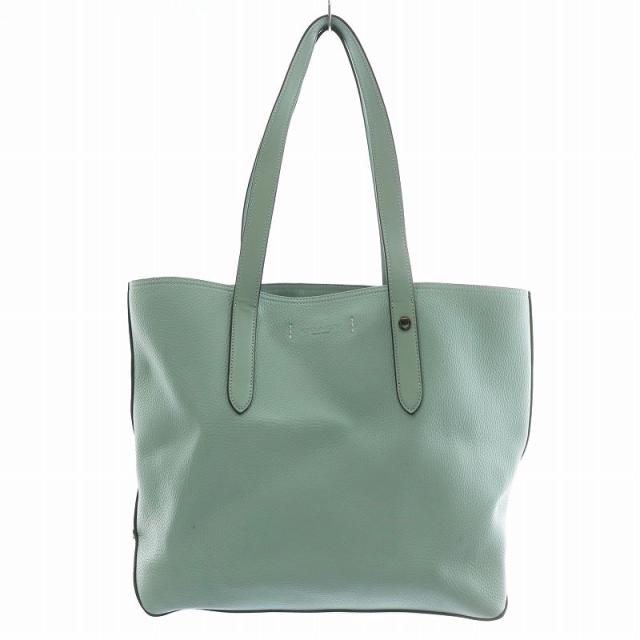 【中古】COACH ゴッサム トート 34 トートバッグ ハンド レザー マグネット 型押しロゴ 水色 ライトブルー C0240