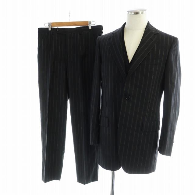 【中古】DOLCE&GABBANA シングルスーツ セットアップ 上下 3点セット テーラードジャケット パンツ