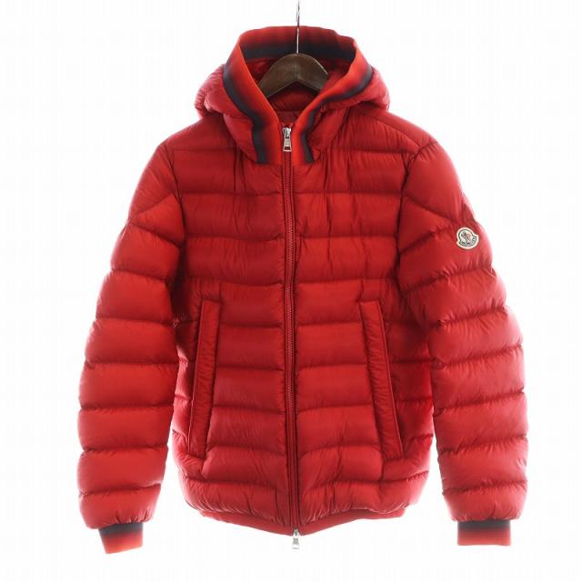 【中古】モンクレール MONCLER 18AW アヴィレックス AVRIEUX ダウンジャケット 長袖 ロゴ 0 XS-S 赤 D20914193549