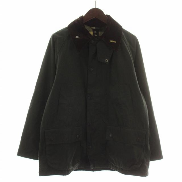 【中古】バブアー Barbour ビデイル BEDALE オイルドジャケット ブルゾン アウター 裏地チェック柄 ロゴ 刺繍 カーキ