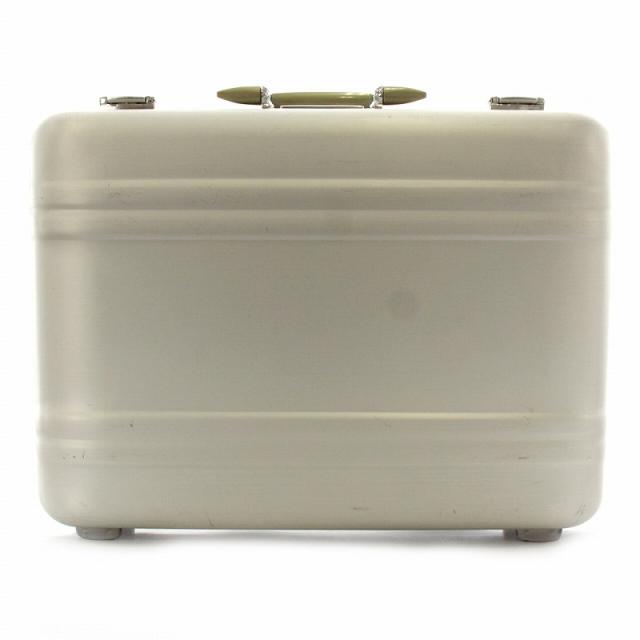 【中古】ゼロハリバートン アタッシュケース ビジネスバッグ スーツケース ロック付き カーキハンドル USA製 銀