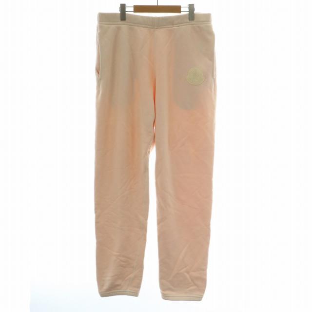 【中古】モンクレール MONCLER 22SS PANTS GARMENT DYE スウェットパンツ イージー ロゴ ワッペン M ピンク