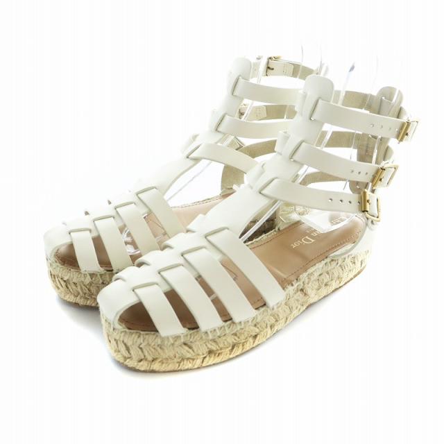 【中古】クリスチャンディオール Christian Dior Dioriviera Dior Marine 24AW サンダル 厚底 ロゴ グルカ ジュート