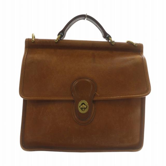 【中古】COACH オールドコーチ ヴィンテージ USA製 9927 ハンドバッグ ショルダー 2WAY レザー ターンロック 茶