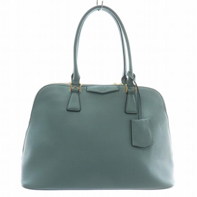 【中古】ココセリュックス ゴールド  トートバッグ ハンドバッグ ヘラクレス レザー 水色 ライトブルー 205DA0428