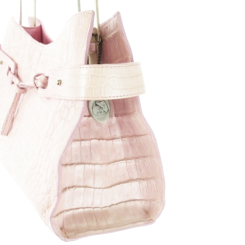 中古】ANK'nk JRA クロコダイル ワンショルダー ハンド バッグ レザー