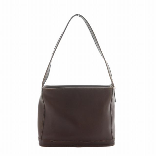 【中古】コーチ COACH オールドコーチ ヴィンテージ ショルダーバッグ ロゴ レザー 茶 ブラウン 9310