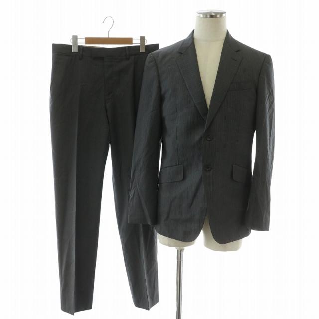 【中古】PAUL SMITH COLLECTION ロロピアーナ社製 スーツ セットアップ テーラードジャケット パンツ ウール L グレー