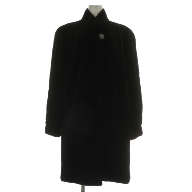 【中古】サガミンク SAGA MINK 銀サガ ファーコート アウター 毛皮 シェアードミンク ミンク 肩パッド F 茶色