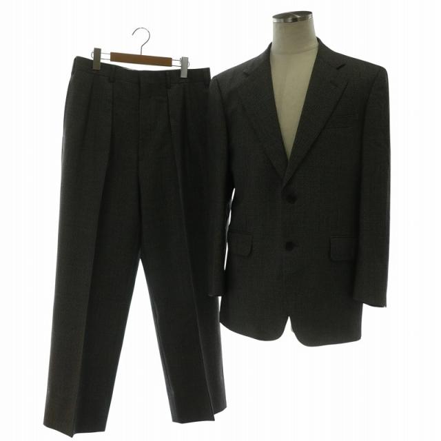 【中古】Burberrys スーツ セットアップ テーラードジャケット シングル 2B パンツ ウール 98-88-175 AB6 L グレー