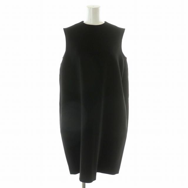 【中古】ヨーコチャン YOKO CHAN ワンピース ひざ丈 ノースリーブ F 黒 ブラック YCD-423-907 /MP ■GY17