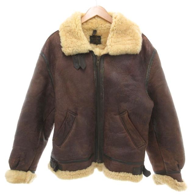 【中古】UNKNOWN DESTINATION TYPE B-3 フライトジャケット レザー 革 L 茶 ブラウン /JS ■GY18 メンズ
