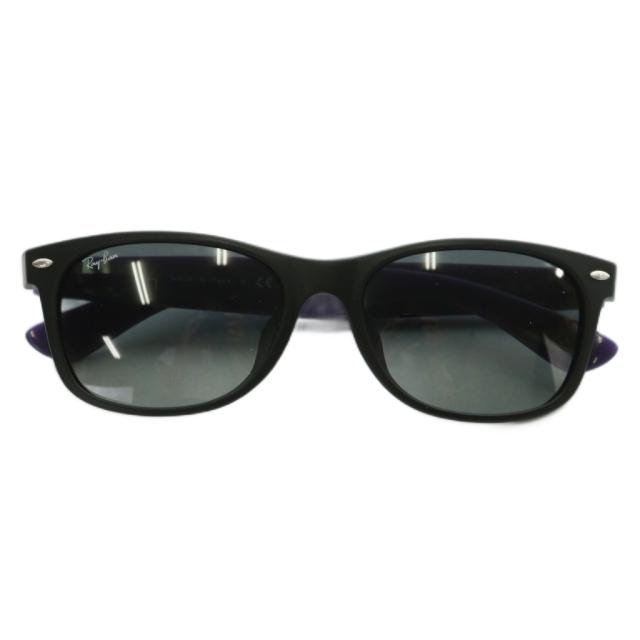 【中古】RAY BAN NEW WAYFARER CLASSIC 眼鏡 サングラス セルフレーム グラデーション 55□18-140 青 黒 RB2132-F