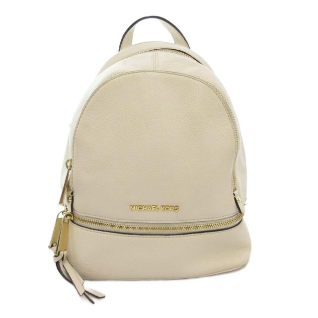 【中古】マイケルコース MICHAEL KORS リュックサック デイパック ロゴ レザー アイボリー /AE ■GY18 レディース