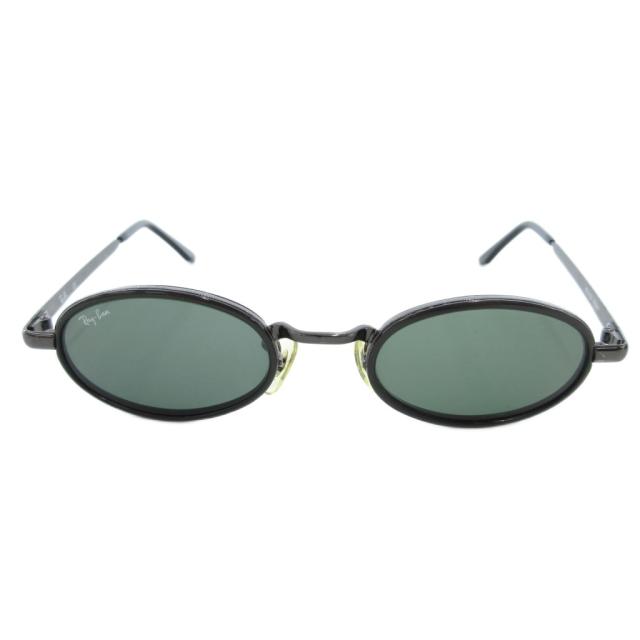 【中古】レイバン RAY BAN ハイストリート 佐藤浩市モデル サングラス オーバル メタルフレーム 黒 ブラック RB3123