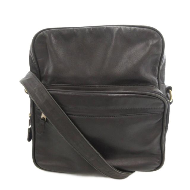 【中古】コーチ COACH オールドコーチ ヴィンテージ USA製 6129 ショルダーバッグ レザー 革 黒 ブラック