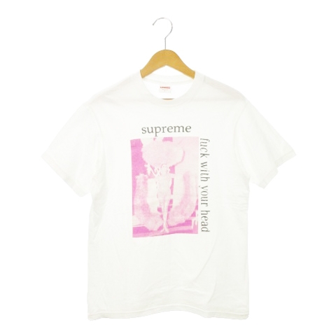【中古】シュプリーム SUPREME 17AW Fuck With Your Head Tee Tシャツ カットソー 半袖 フォトプリント コットン S 白