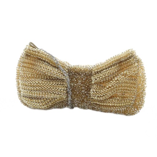 【中古】アンテプリマ ANTEPRIMA ショルダーバッグ 斜めがけ ロゴ ワイヤー ゴールドカラー 金色