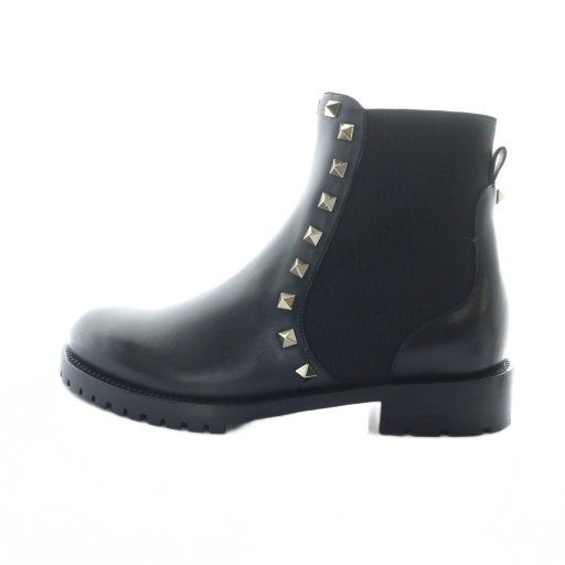 【中古】ヴァレンティノ ガラヴァーニ VALENTINO GARAVANI ショートブーツ レザー 本革 35 22cm 黒 ブラック