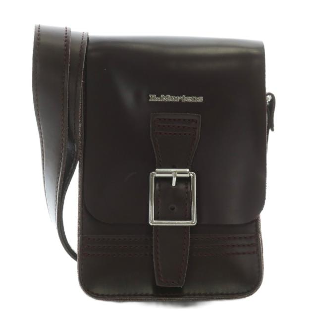 【中古】ドクターマーチン DR.MARTENS ショルダーバッグ ポシェット レザー ベルト ロゴ シルバー金具 茶色 ブラウン