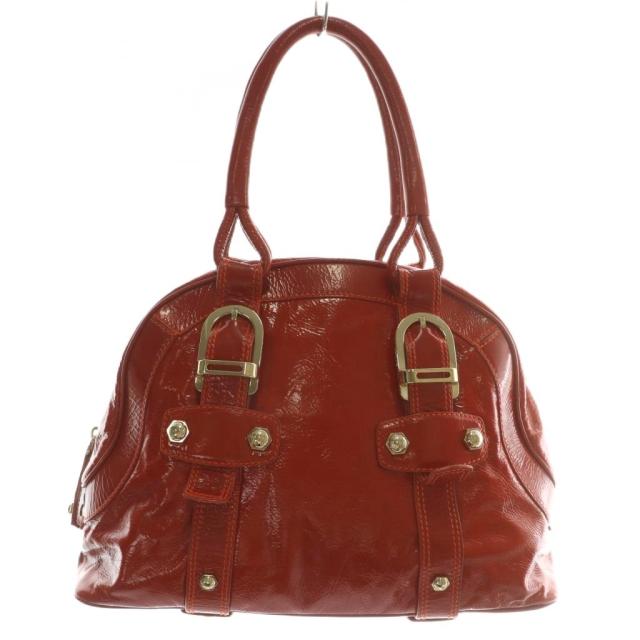 【中古】バリー BALLY ハンドバッグ トート エナメル ロゴ ゴールド金具 赤 レッド /XZ ■GY18 レディース