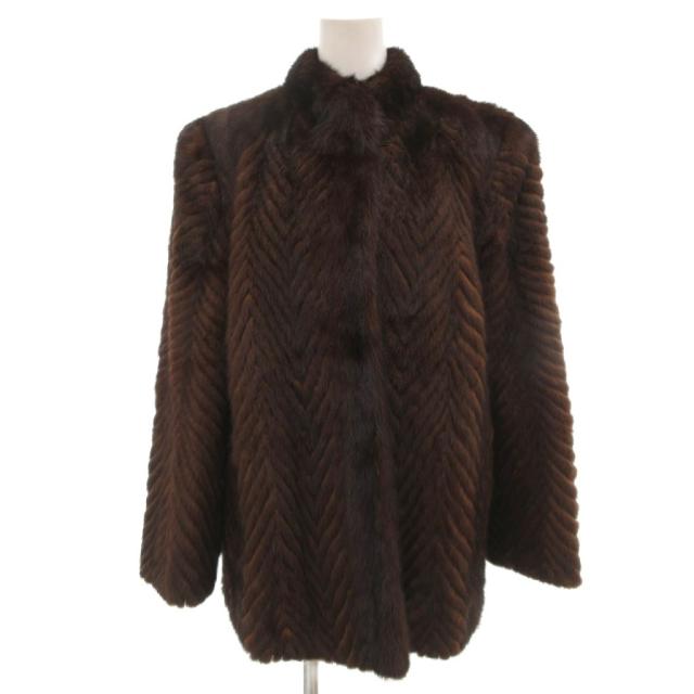 【中古】ルピアンファー LUPIAN FUR ファーコート 毛皮 ミンクファー 11 ダークブラウン /AE ■GY18 レディース