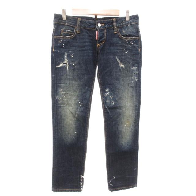【中古】ディースクエアード DSQUARED2 SKATER JEAN デニムパンツ ジーンズ テーパード 42 XS ダークインディゴ