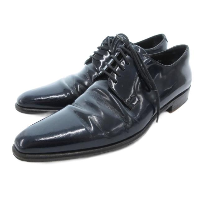 【中古】ドルチェ&ガッバーナ ドルガバ DOLCE&GABBANA ダービーシューズ ビジネス スクエアトゥ レザー 5.5