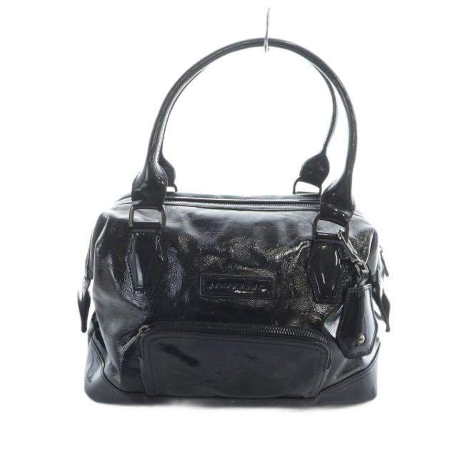 【中古】ロンシャン LONGCHAMP レジェンド ドクターズ バッグ ハンド バッグ ミニボストン エナメル 黒 ブラック