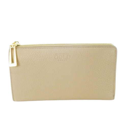 【中古】未使用品 ココセリュックス ヘラクレスシュリンクL字ロングウォレット 長財布 小銭入れあり 革 ベージュ