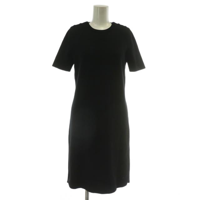 【中古】グッチ GUCCI ワンピース 半袖 ひざ丈 ロゴ XS 黒 ブラック /XZ ■GY17 レディース