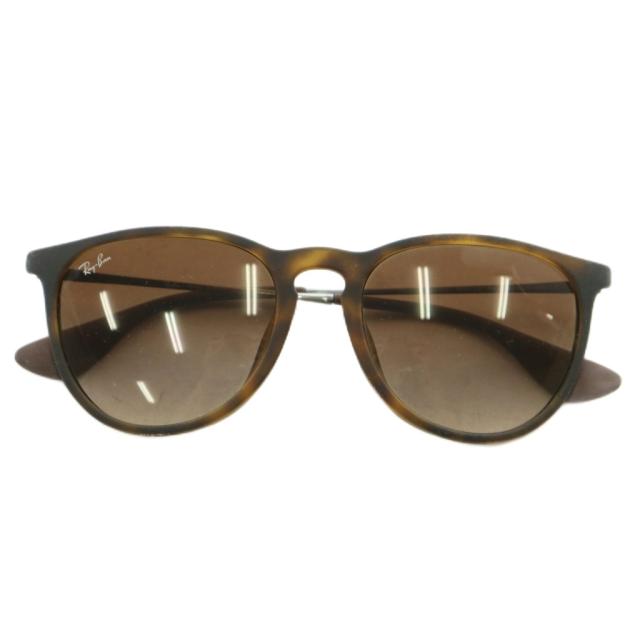 【中古】レイバン RAY BAN エリカ ERIKA 眼鏡 サングラス セルフレーム グラデーション ロゴ 54□18-145 茶色 RB4171F