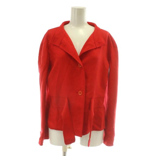 【中古】ヴァレンティノ ヴァレンチノ  VALENTINO BOUTIQUE ヴィンテージ ジャケット ウール シルク ハイネック 8 赤